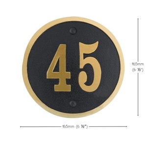 Round House Number Sign by Themetalfoundry • Personalized Brass or ...