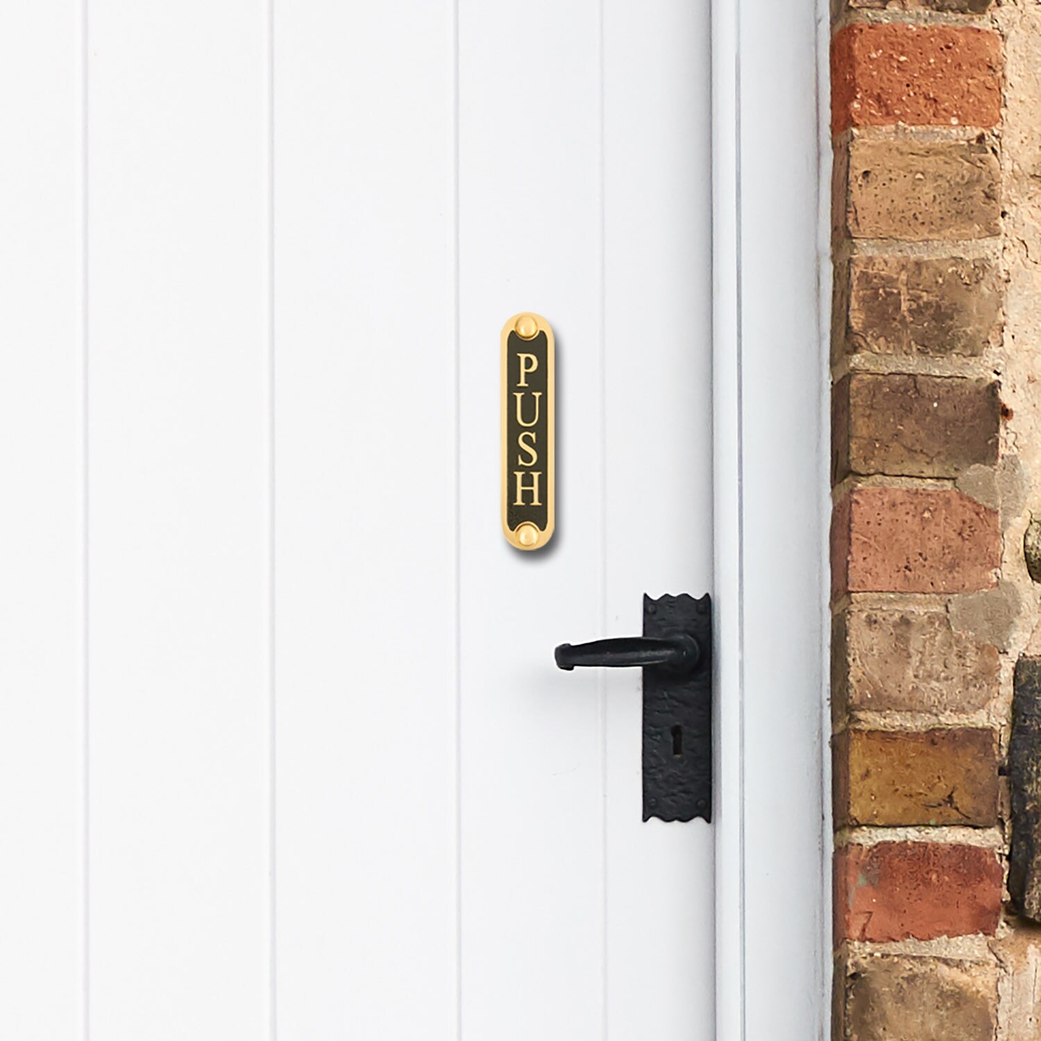 Unique Handmade 'PUSH' Brass Metal Wall Sign / Great | Etsy