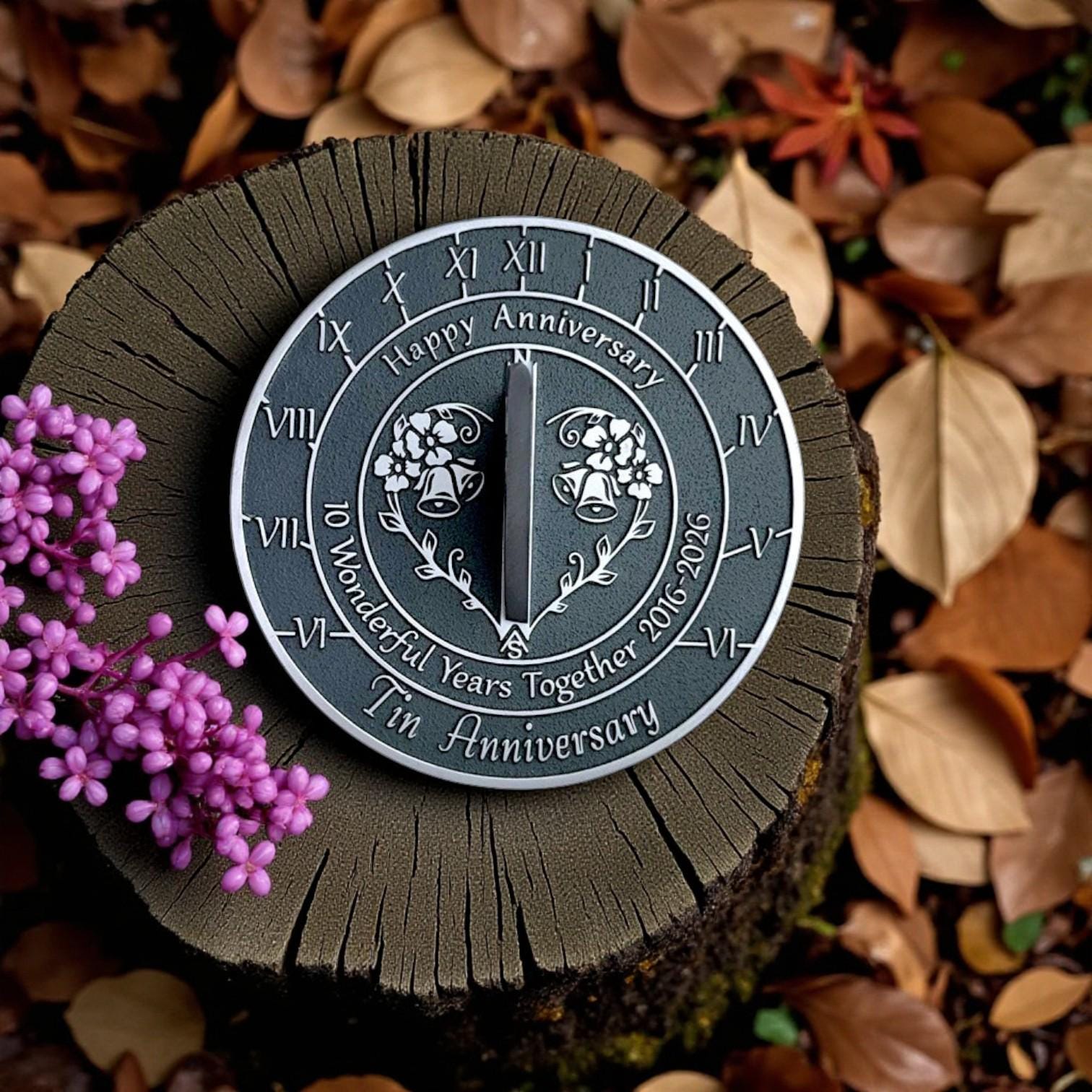Tin Anniversary Gift Sundial by Themetalfoundry • Aluminium Wedding ...
