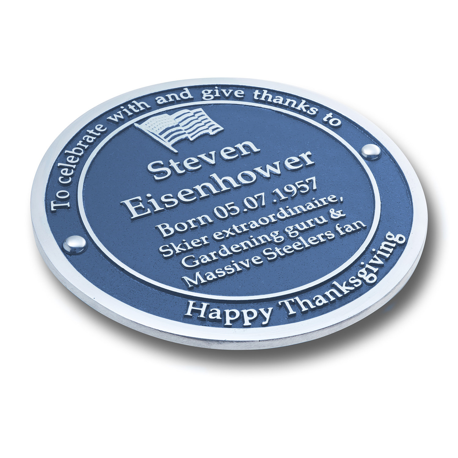 Personalized Fun Blue Plaque With Your Choice of Wording for | Etsy UK