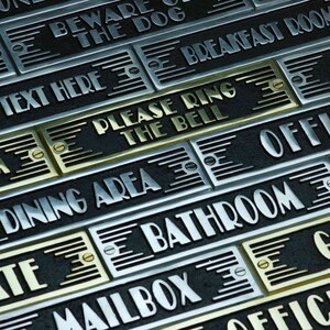 Art Deco Personalized Door Sign. Unique Handmade Metal Sign in | Etsy