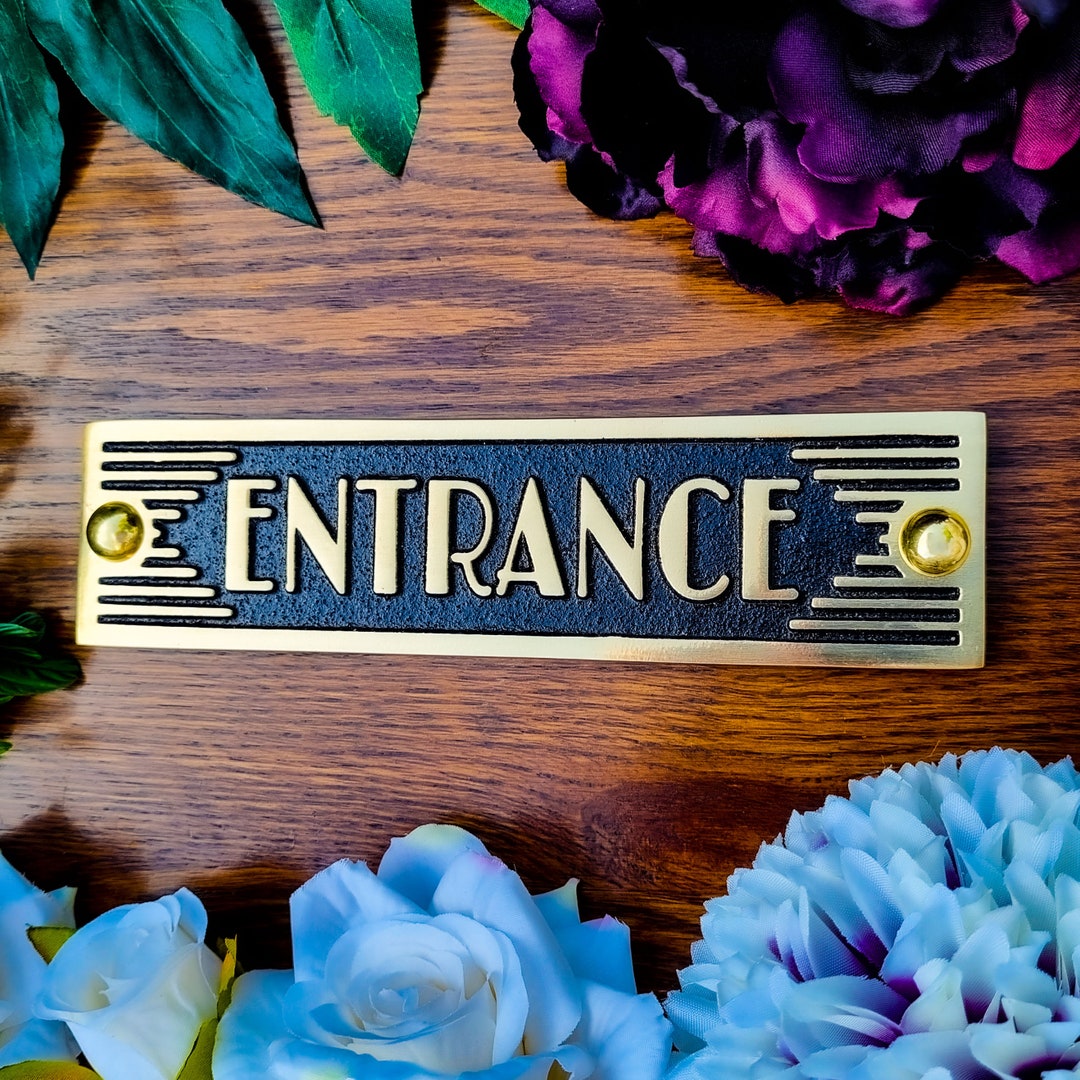 Entrance Door Sign by Themetalfoundry • Brass or Aluminium House Art ...