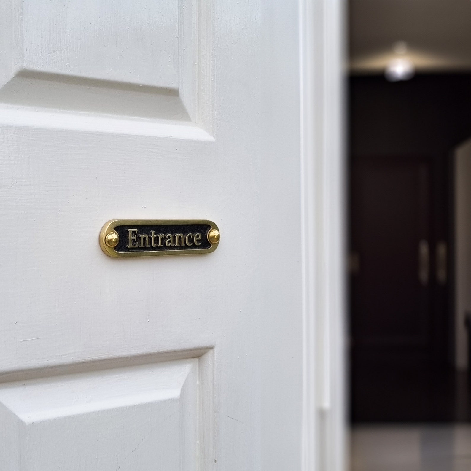 Entrance Door Sign by Themetalfoundry • Brass House Door Sign Plaque ...