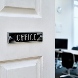 Office Door Sign by Themetalfoundry • Brass or Aluminium House Art Deco ...