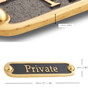 Private Door Sign by Themetalfoundry • Brass House Door Sign Plaque ...