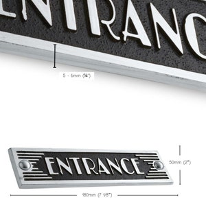 Entrance, Art Deco Sign | Unique Classic Sign | Restaurant, Office or ...