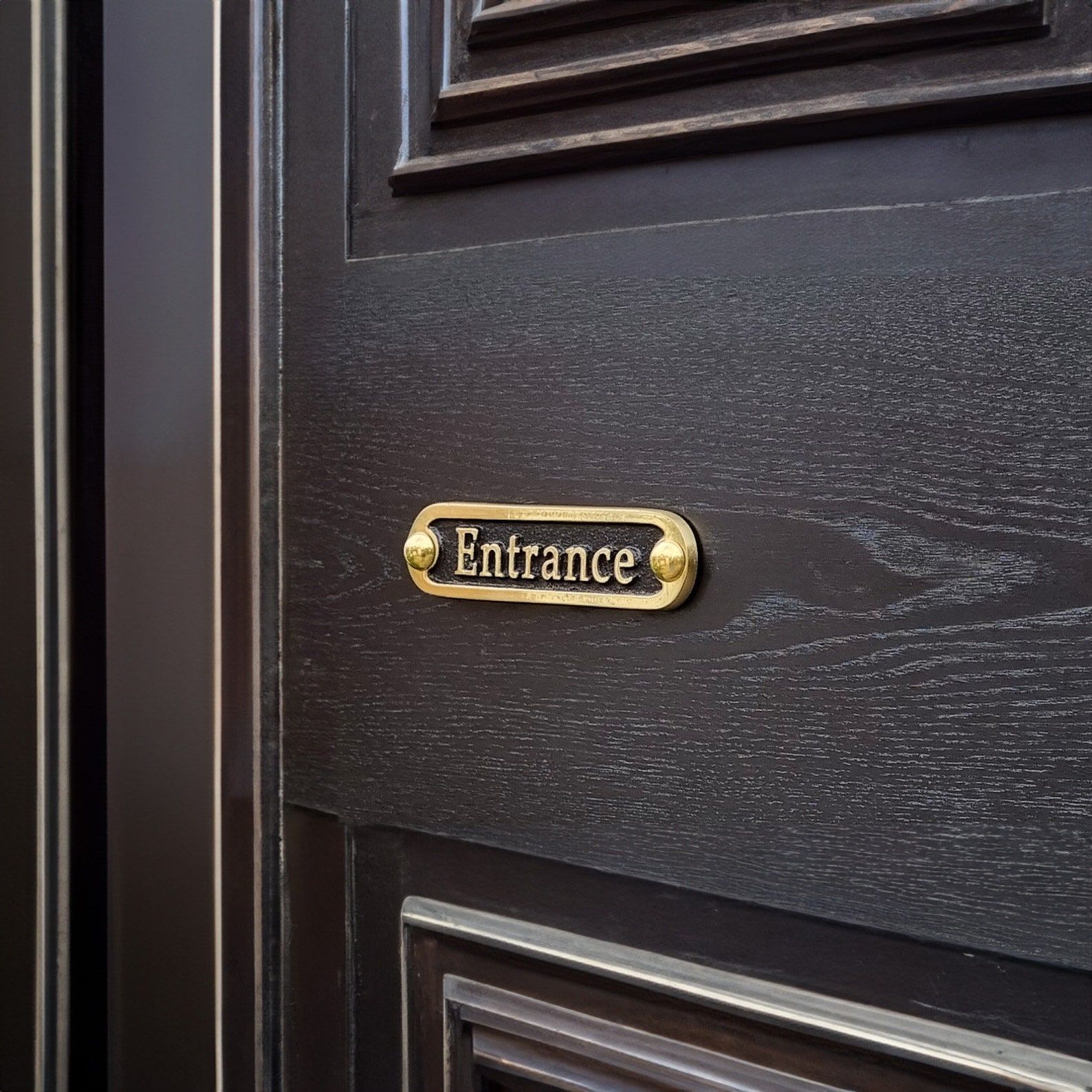 Entrance Door Sign by Themetalfoundry • Brass House Door Sign Plaque ...
