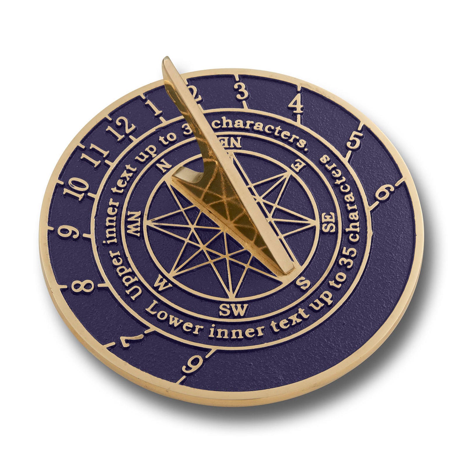 Solid English Cast Brass Sundial With Your Message Cast Into - Etsy ...