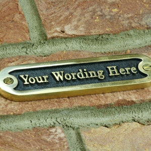 Unique Handmade Personalized Brass Metal Wall Sign / Great | Etsy