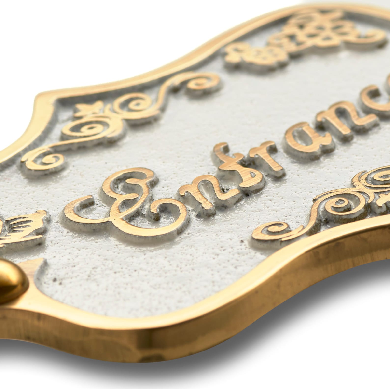 Rustic Entrance Shabby Chic Brass Door Sign /unique Vintage | Etsy