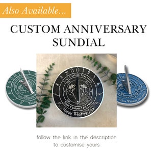 Tin Anniversary Gift Sundial by Themetalfoundry Aluminium Wedding Gift ...