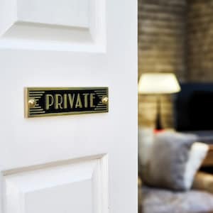 Private Door Sign by Themetalfoundry • Brass or Aluminium House Art ...