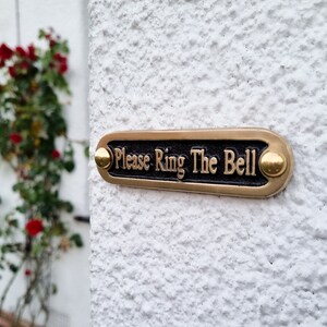 Please Ring the Bell Door Sign by Themetalfoundry • Brass House Door ...