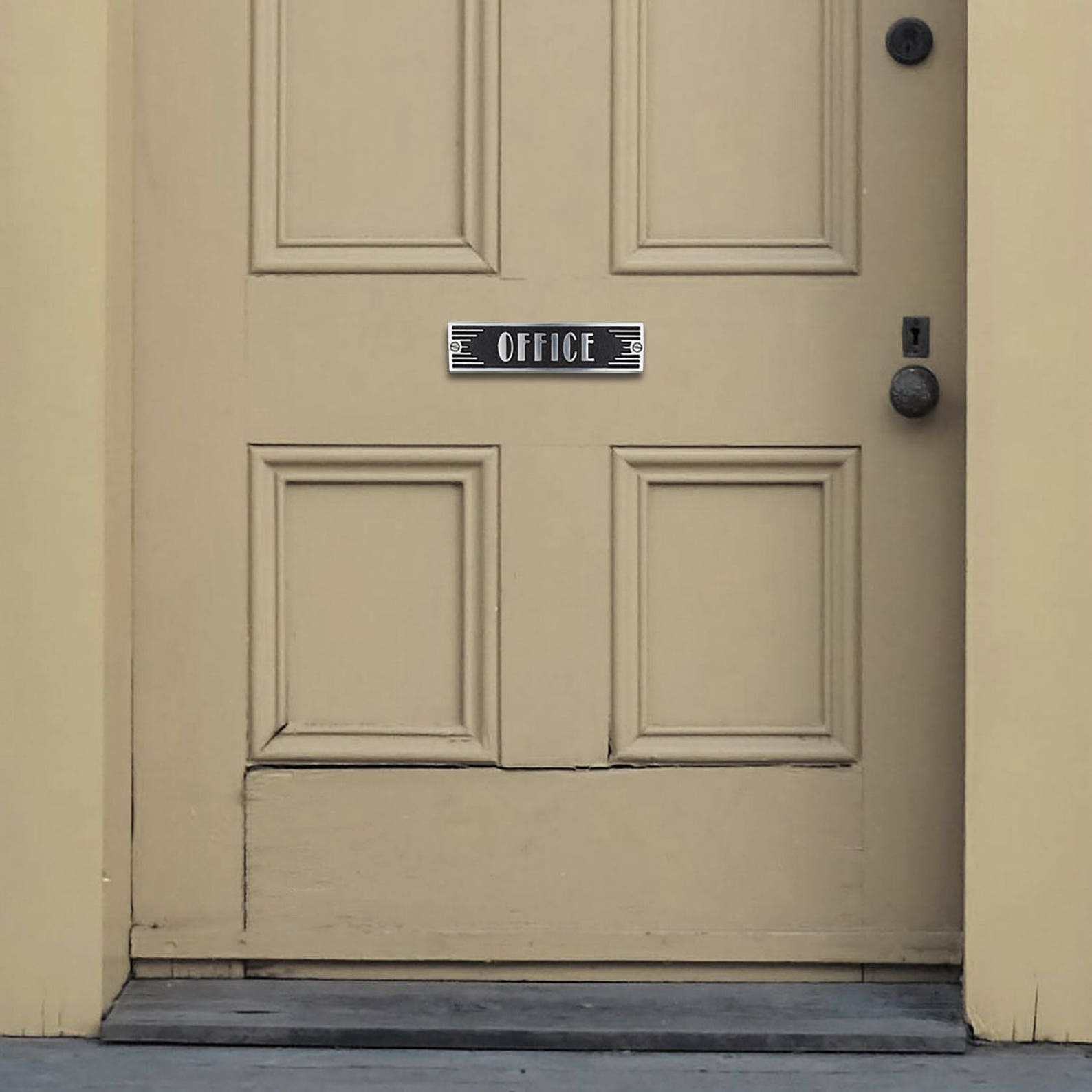 Art Deco Personalized Door Sign. Unique Handmade Metal Sign in | Etsy