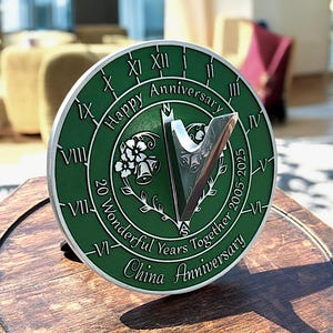 China Anniversary Gift Sundial By Themetalfoundry Aluminium Wedding