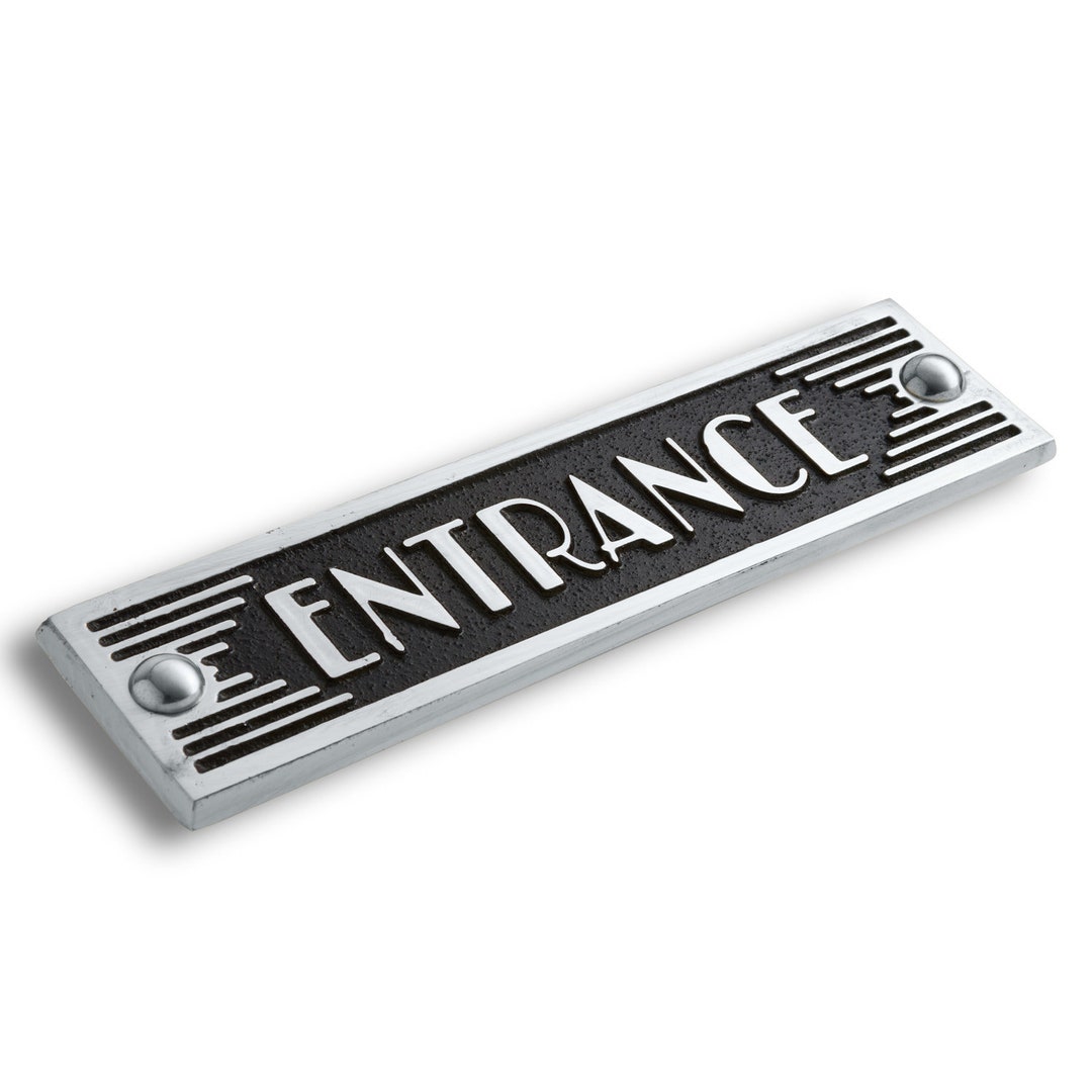 Entrance, Art Deco Sign | Unique Classic Sign | Restaurant, Office or ...