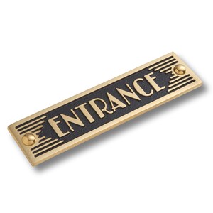 Entrance, Art Deco Sign | Unique Classic Sign | Restaurant, Office or ...