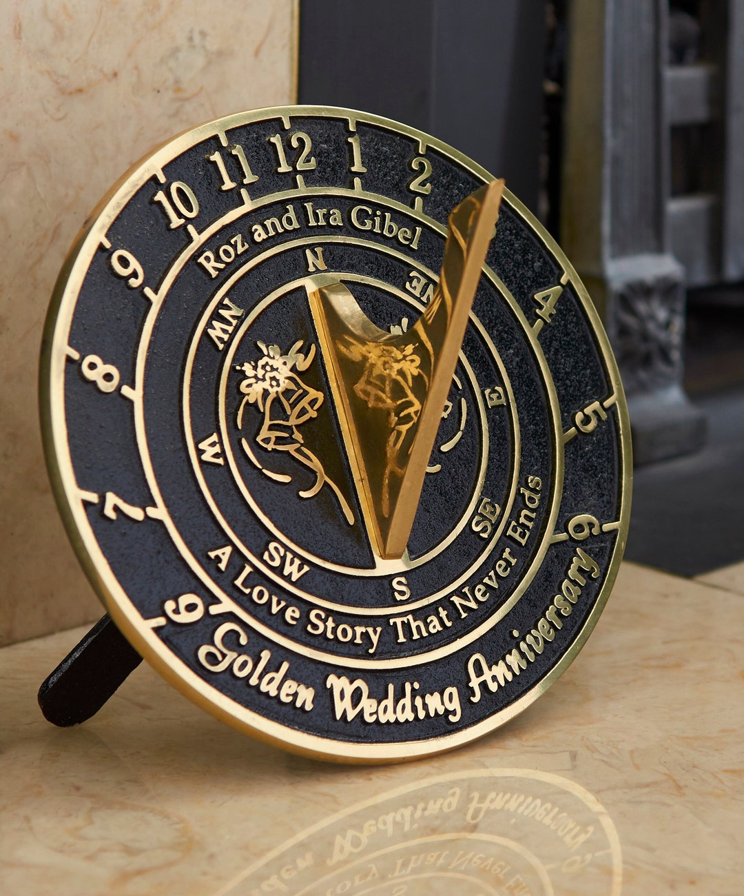 Personalised Anniversary Sundial® With Your Message Solid - Etsy