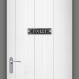 Art Deco Toilet Sign. Unique Handmade Metal Sign in Brass or Aluminium ...