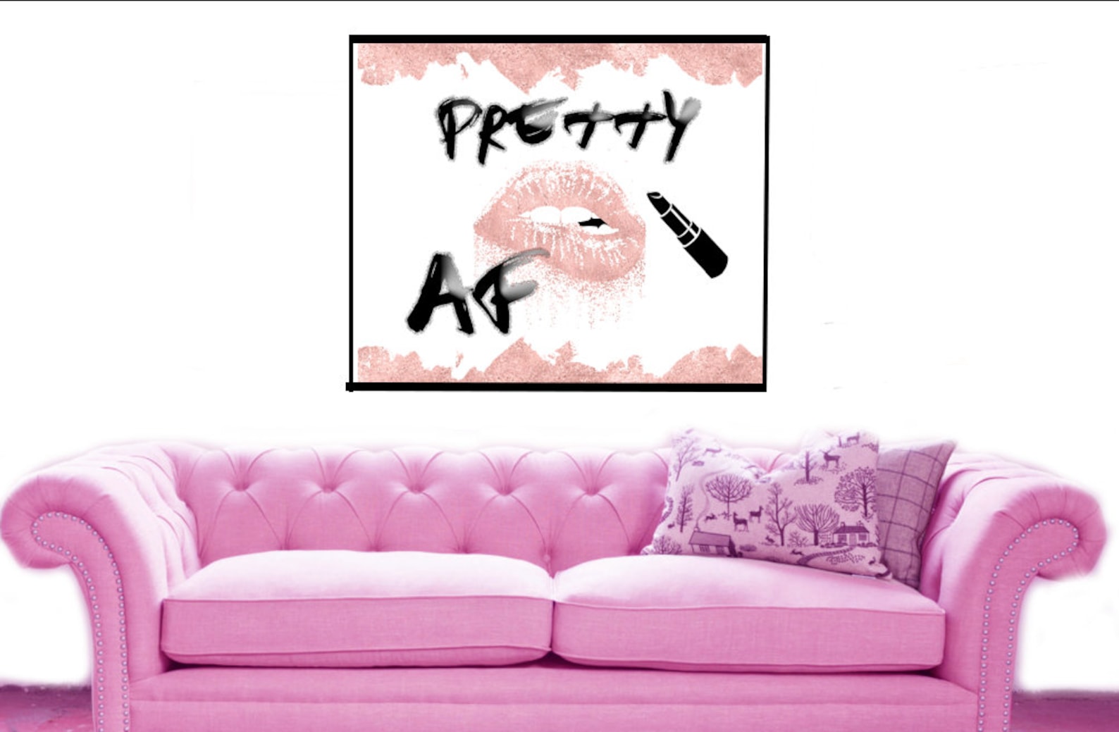 Lips Wall Art Lips Poster Lips With Lipstick Lips Biting - Etsy