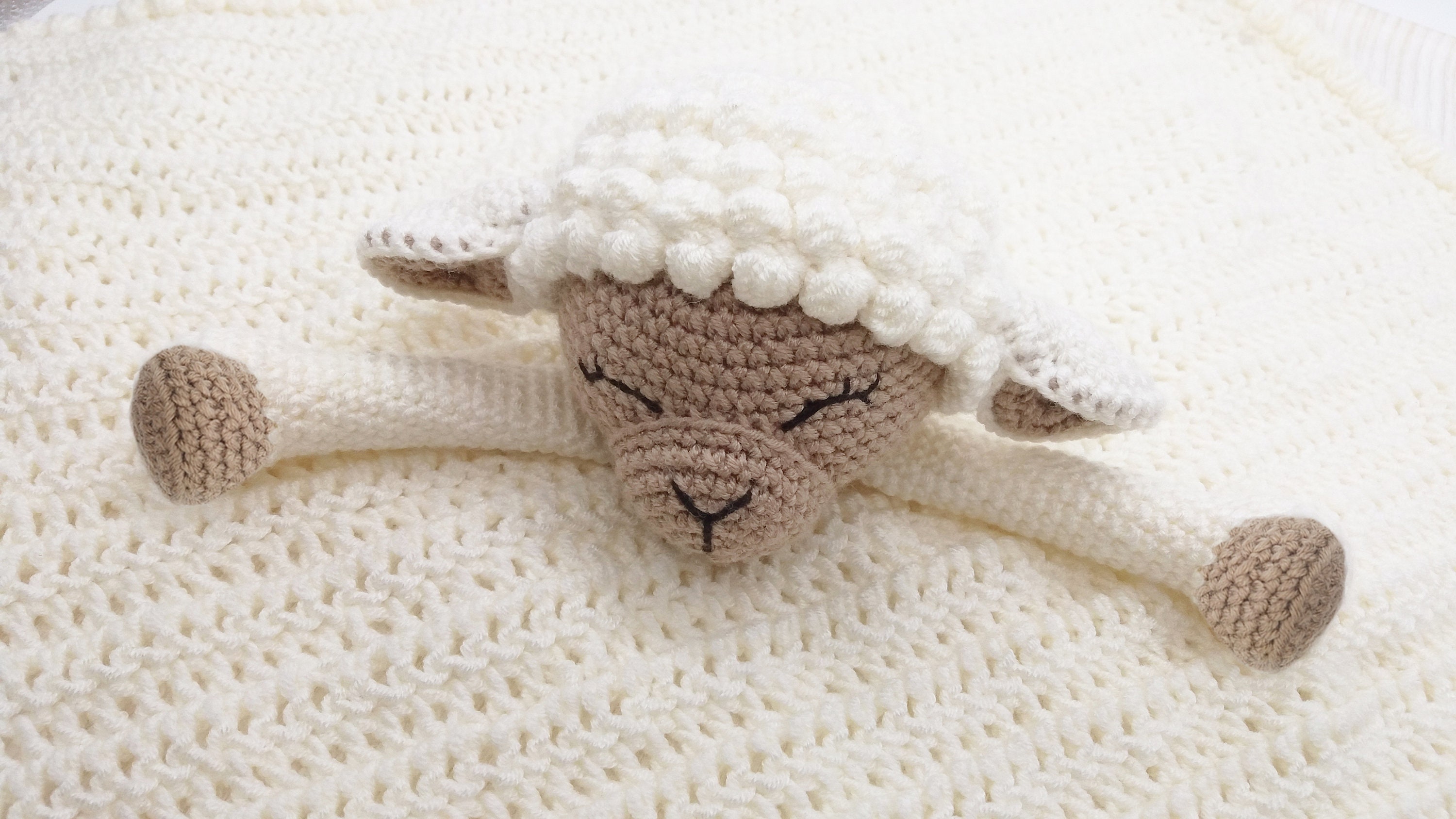 Pattern Lovey Toy Blanket Comforter Lamb Lovey Toy - Etsy