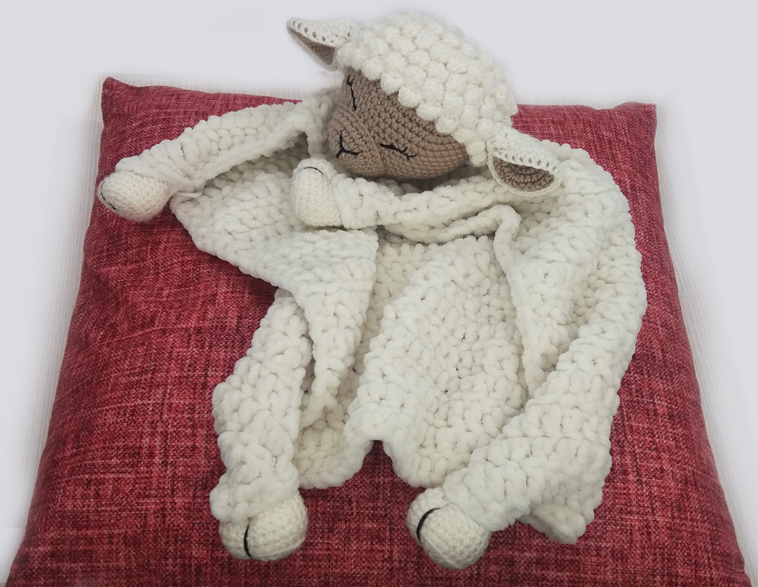 Pattern - Lovey Toy Blanket - Comforter - Lamb Lovey Toy - Crochet ...