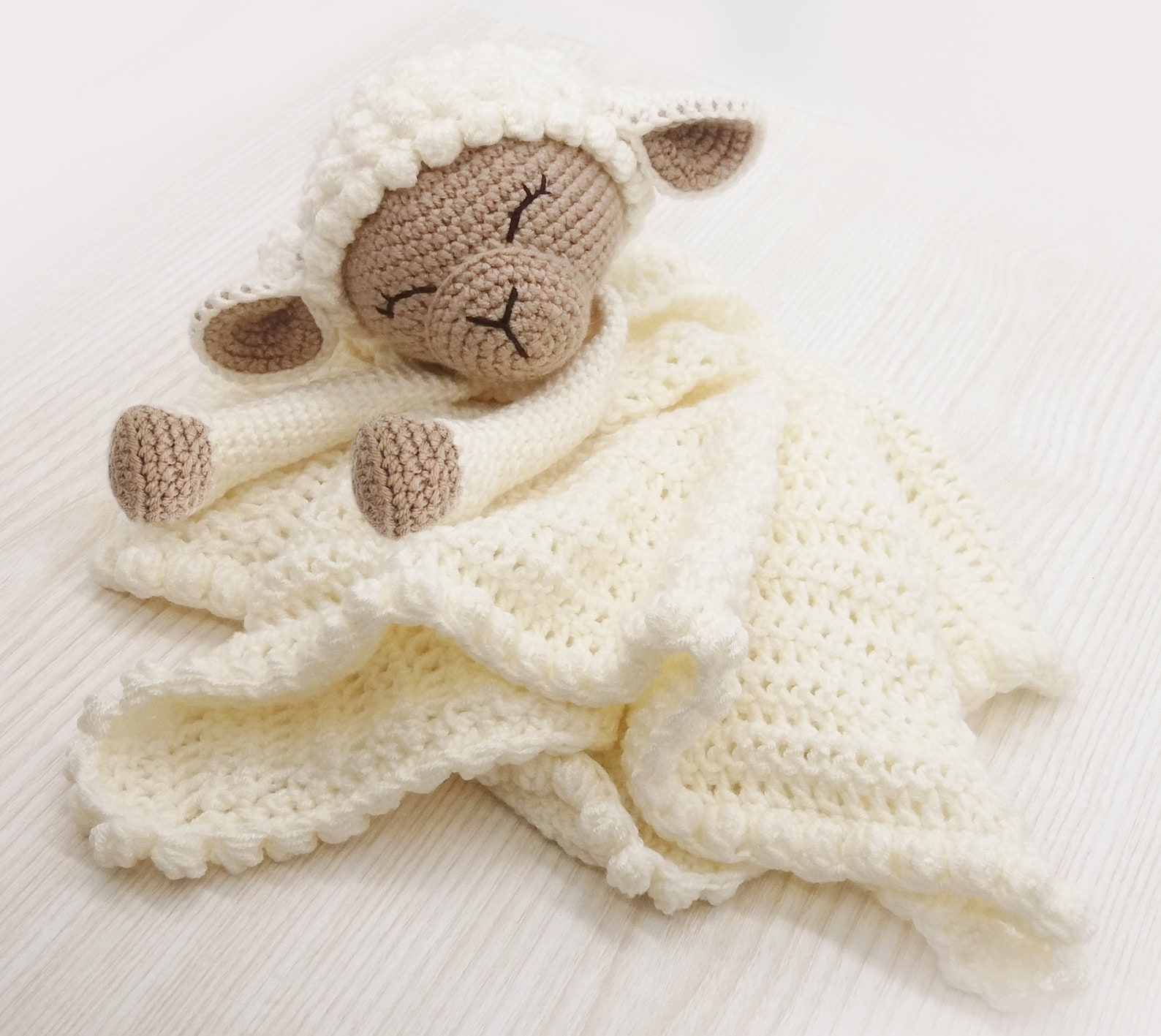 Pattern Lovey Toy Blanket Comforter Lamb Lovey Toy - Etsy