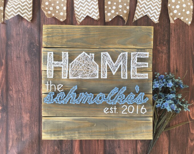 String Art - Customizable String Art - Custom Home String Art - Nail ...