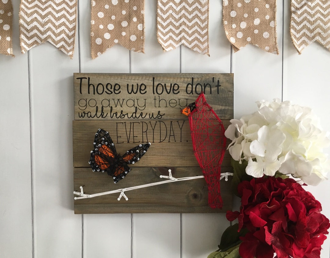 String Art - Customizable String Art - Heartfelt Cardinal Quote String ...
