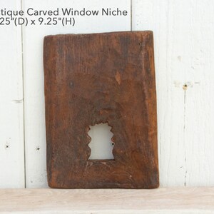 Rustic Antique Niche, Small Carved Wood Niche Window, Finely Carved ...