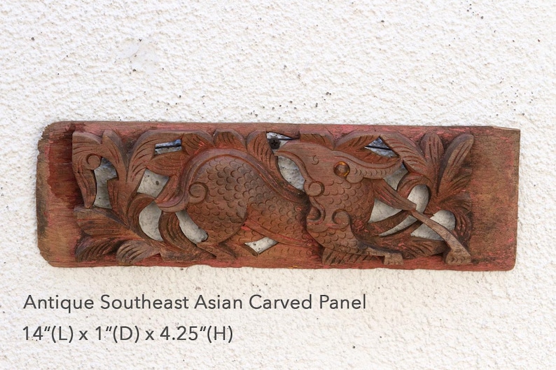 Antique Southeast Asian Wood Wall Panel, Mythological Relief - Etsy