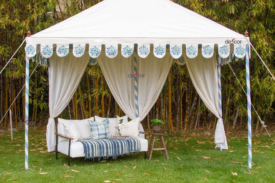 Large Royal Floral Indian Canopy Tent, Glamorous Custom Canopy, Garden ...