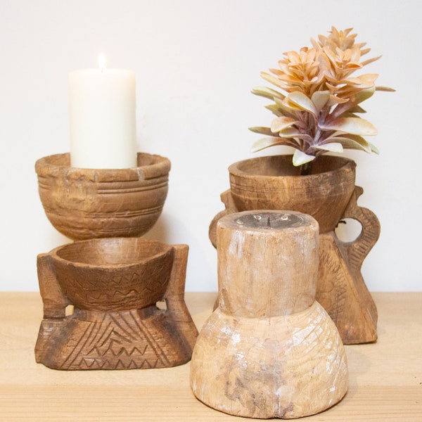 Teak Candle Holder - Etsy