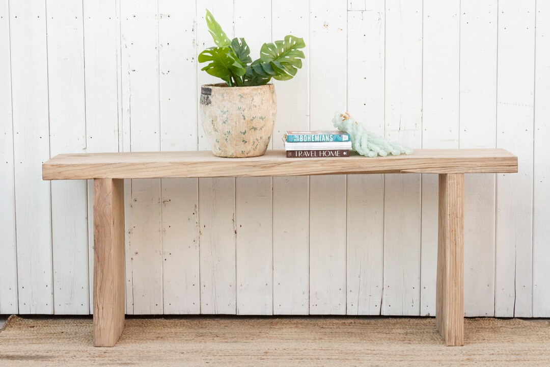 Reclaimed Wood Beam Console Table: Rustic Farmhouse Entry Table - Etsy