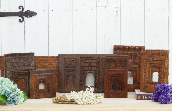 Rustic Antique Niche Small Carved Wood Niche Window Finely - Etsy