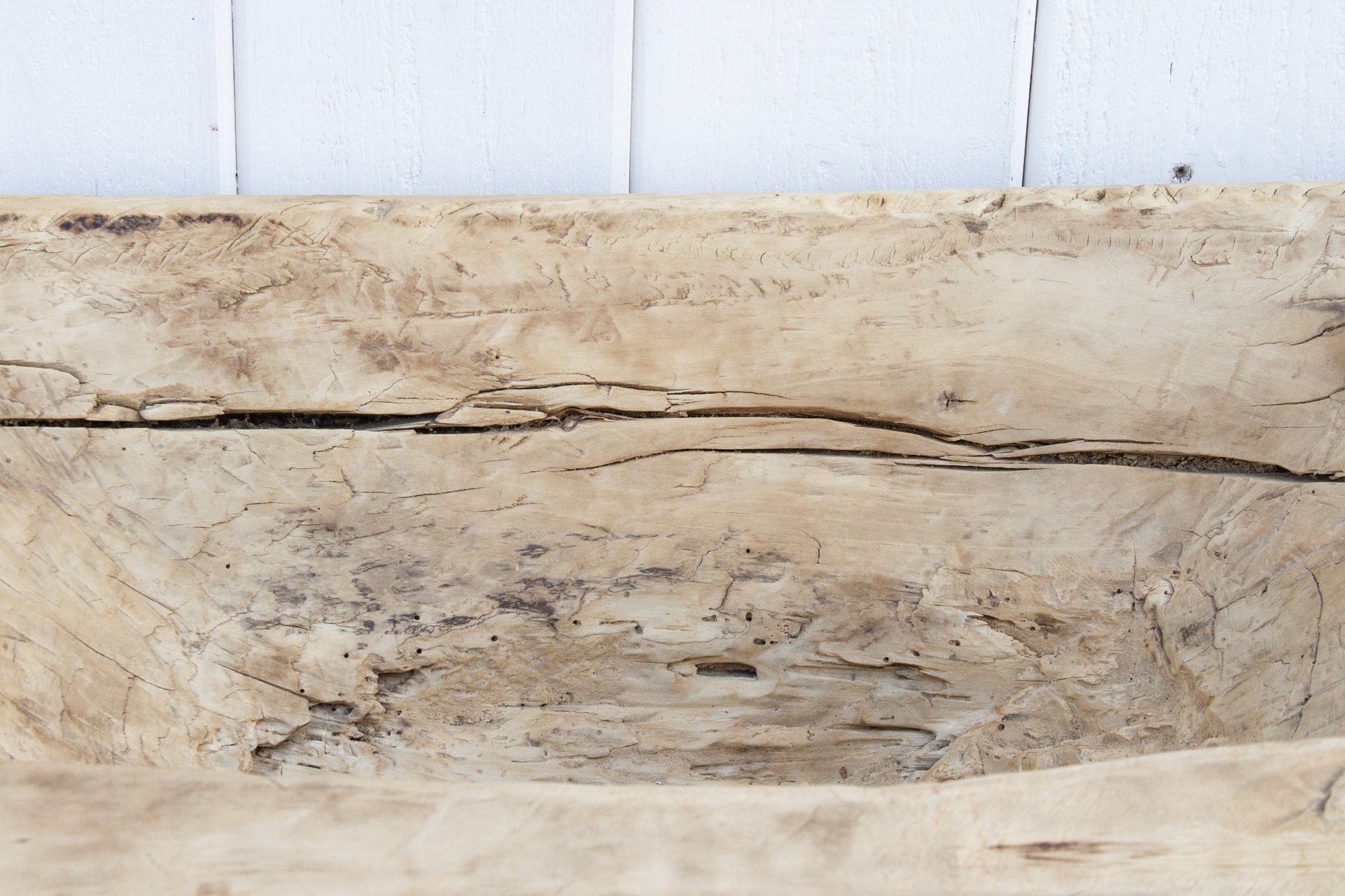 Massive Antique Bleached Wood Trough Planter Wooden Trough - Etsy