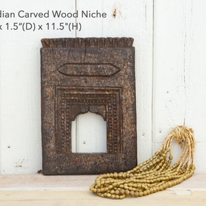 Rustic Antique Niche, Small Carved Wood Niche Window, Finely Carved ...