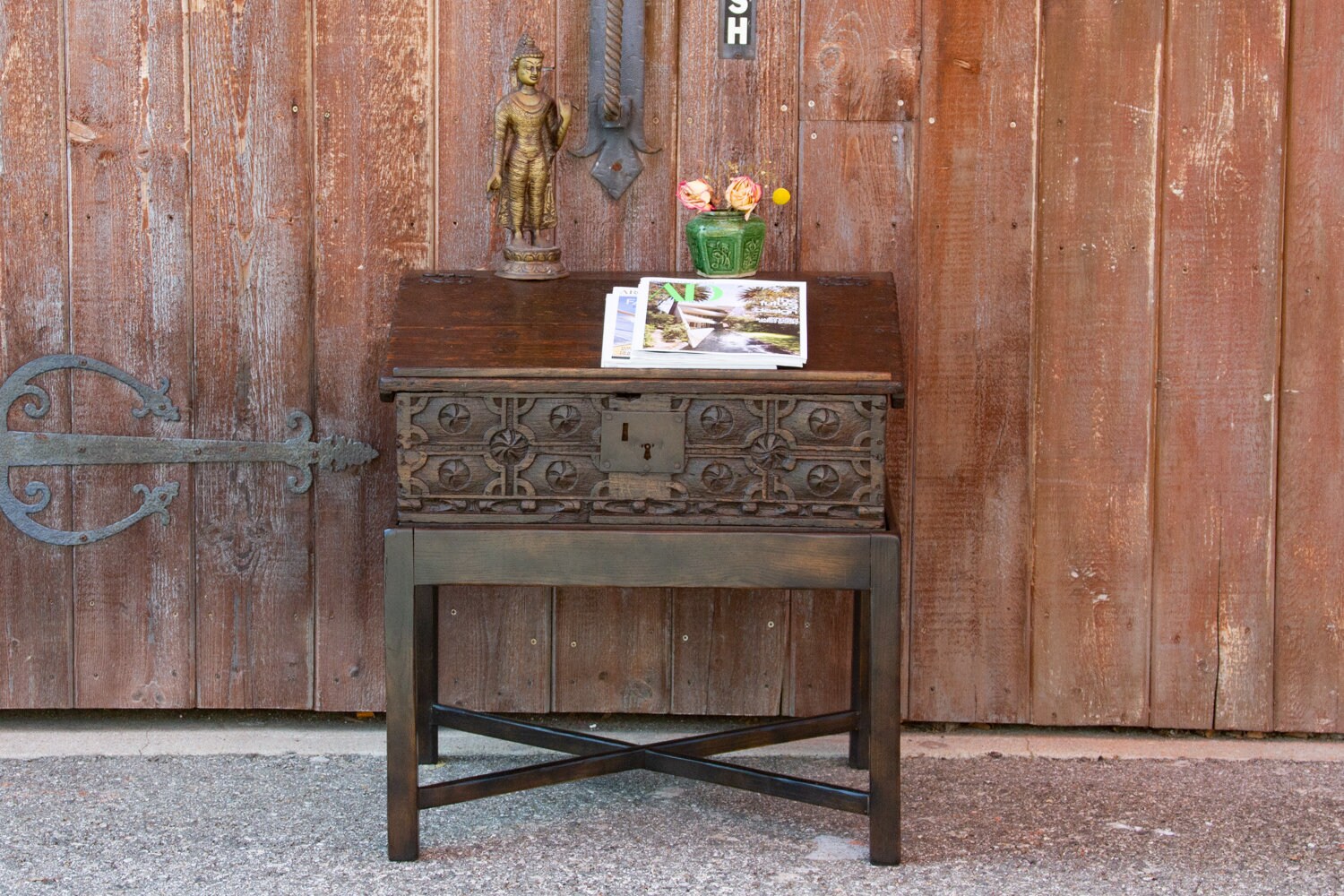 18th Century Writing Box on Stand Carved Box on Stand - Etsy