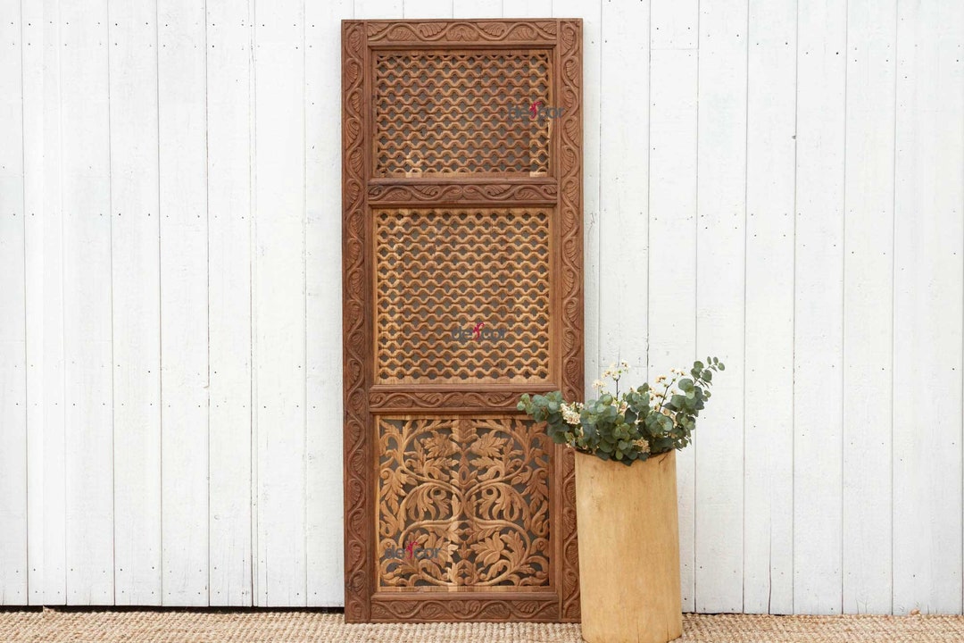 Finely Carved Anglo Indian Door Panel, Ornately Door Panel, Exquisite ...
