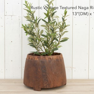 Vintage Textured Naga Rice Bowl, Rustic Grains Bowl, Wooden Hand Carved ...