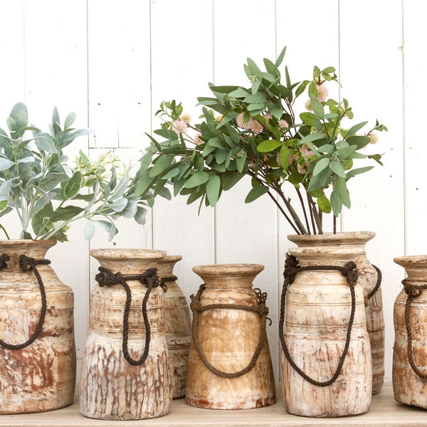 Rustic Wood Vase - Etsy