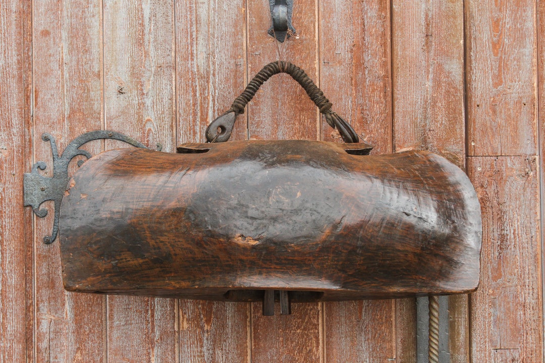 Antique African Tribal Ox Bell,wooden Cow Bell,antique Bell,hand Carved ...