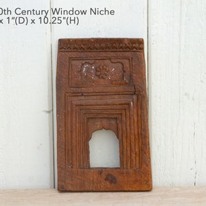 Rustic Antique Niche, Small Carved Wood Niche Window, Finely Carved ...