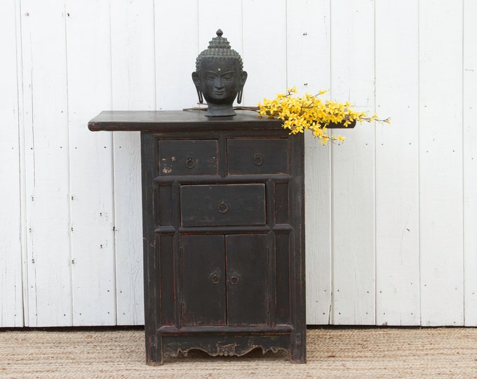 Antique Chest of Drawers Korean Tansu Butterfly Storage Dresser Asian ...