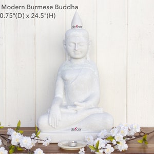 White Marble Burmese Buddha,handcarved Burmese Meditating Buddha ...