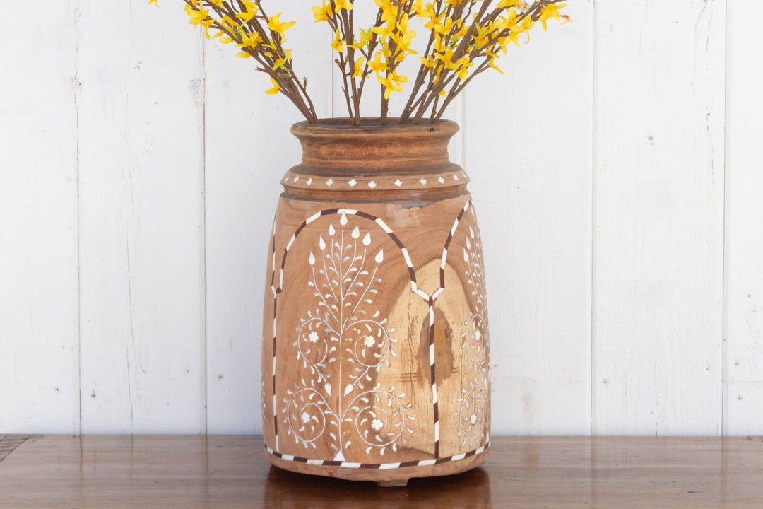 Large Vintage Anglo Indian Ghee Pot,vintage Anglo Indian Ghee Jar,anglo ...