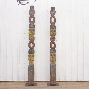 Pair of Antique African House Post,african Tribal Wooden Columns ...