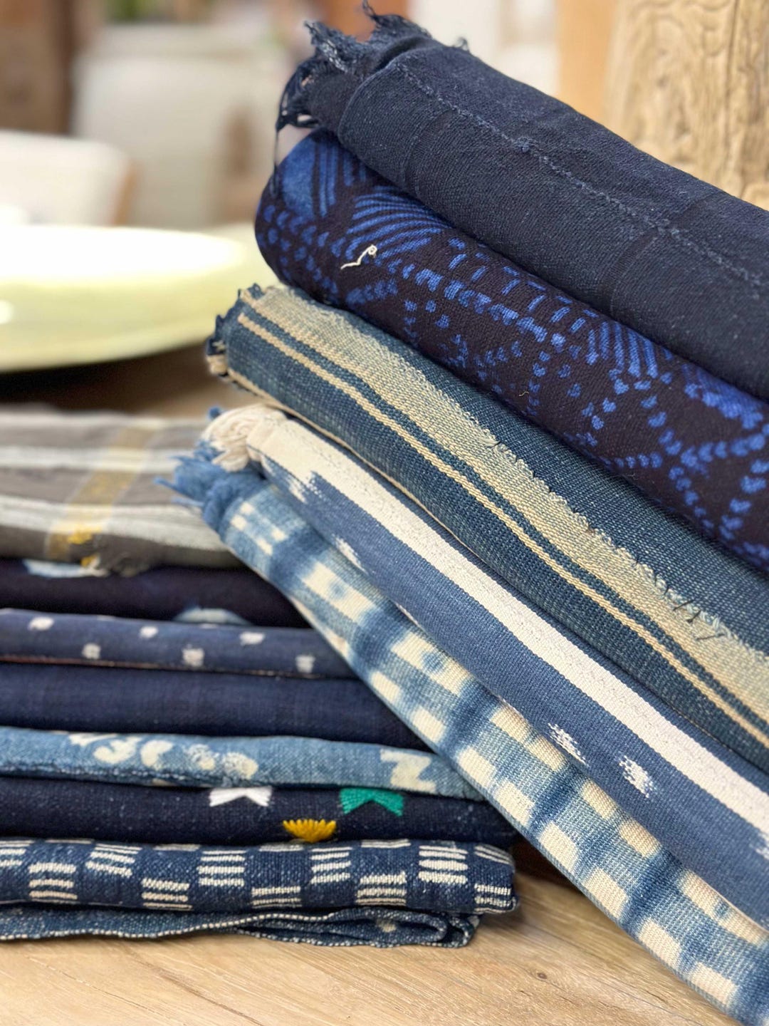 Gao Vintage Indigo Mud Cloth, Sikasso Blue & White Mud Cloth, Kayes ...