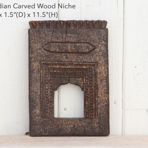 Rustic Antique Niche, Small Carved Wood Niche Window, Finely Carved ...