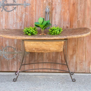 Primitive Naga Grinder Console,antique Chunky Wood Table,rustic Console ...